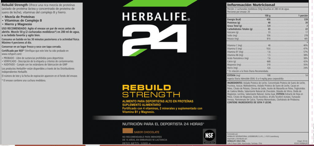 Batido Rebuild Strength 24 Herbalife